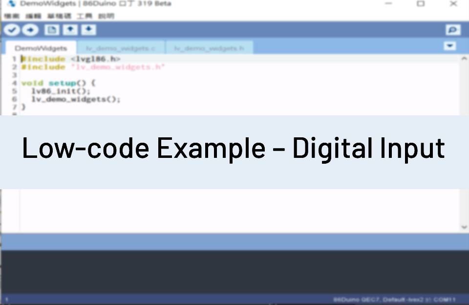 Low-code Example – Digital Input - QEC