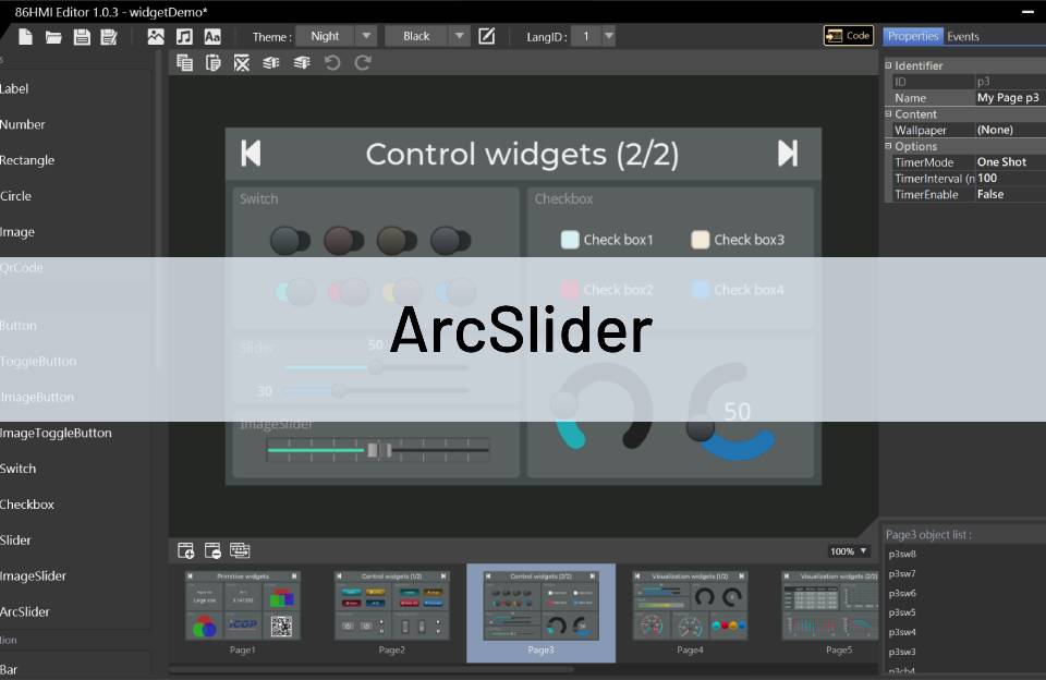 86HMI::ArcSlider - QEC